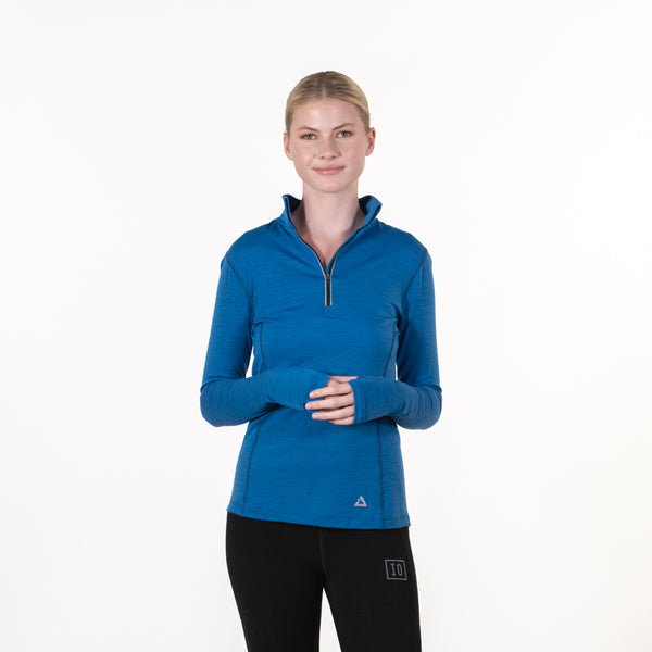 Women's Merino Wool Zip Neck Top | ioMerino Outdoor Clothing