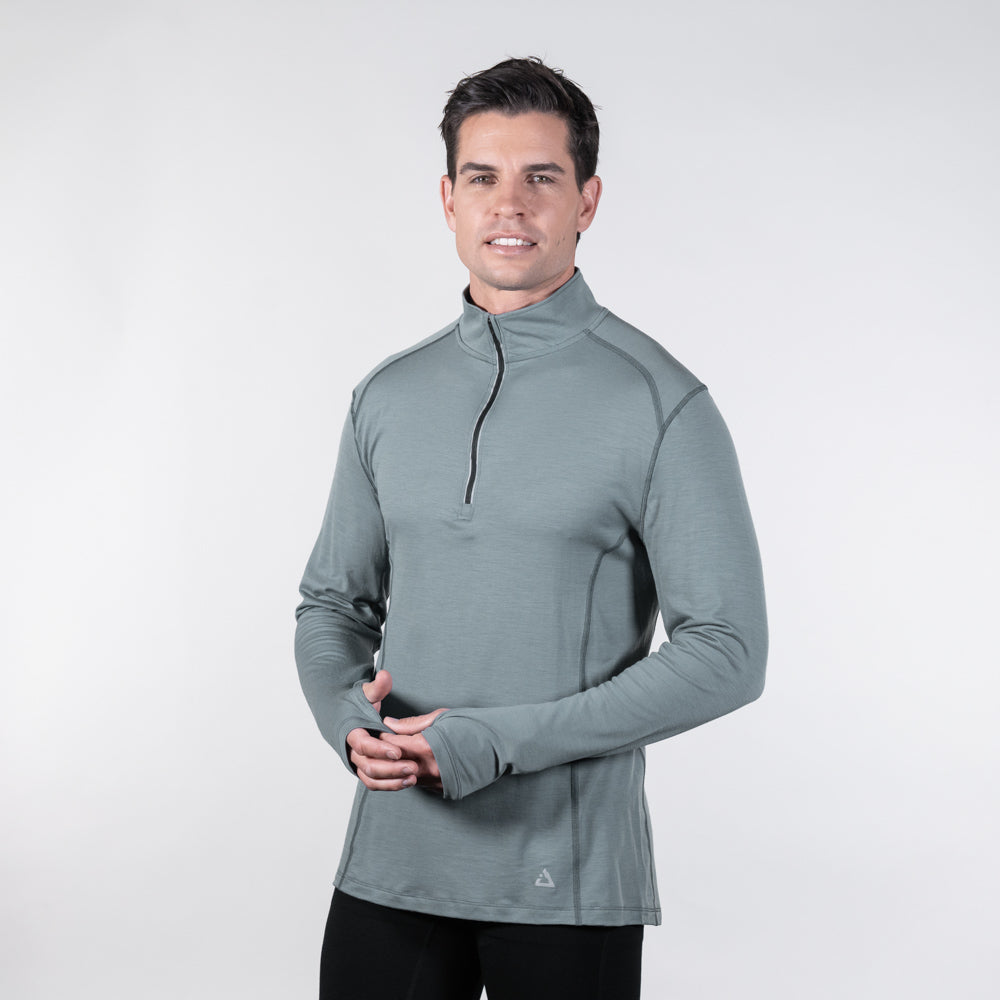 Men's Merino Wool Zip Neck Top | ioMerino Outdoor Clothing