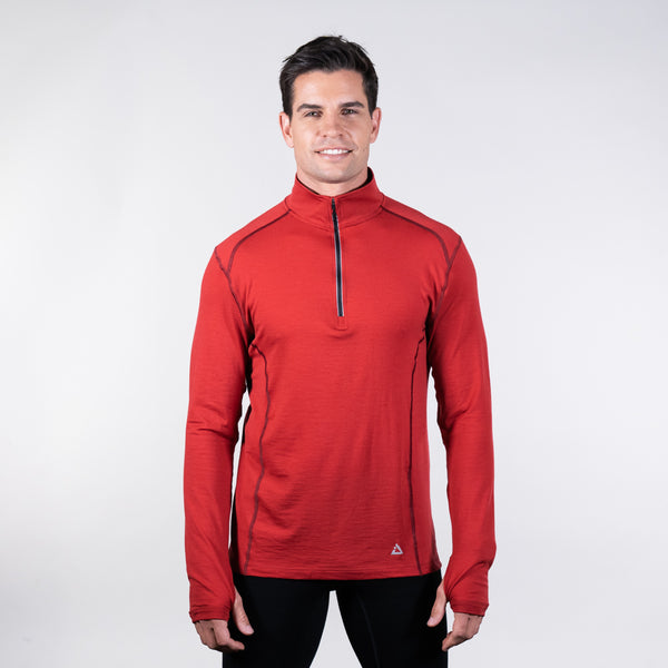 Men's Merino Wool Zip Neck Top | ioMerino Outdoor Clothing