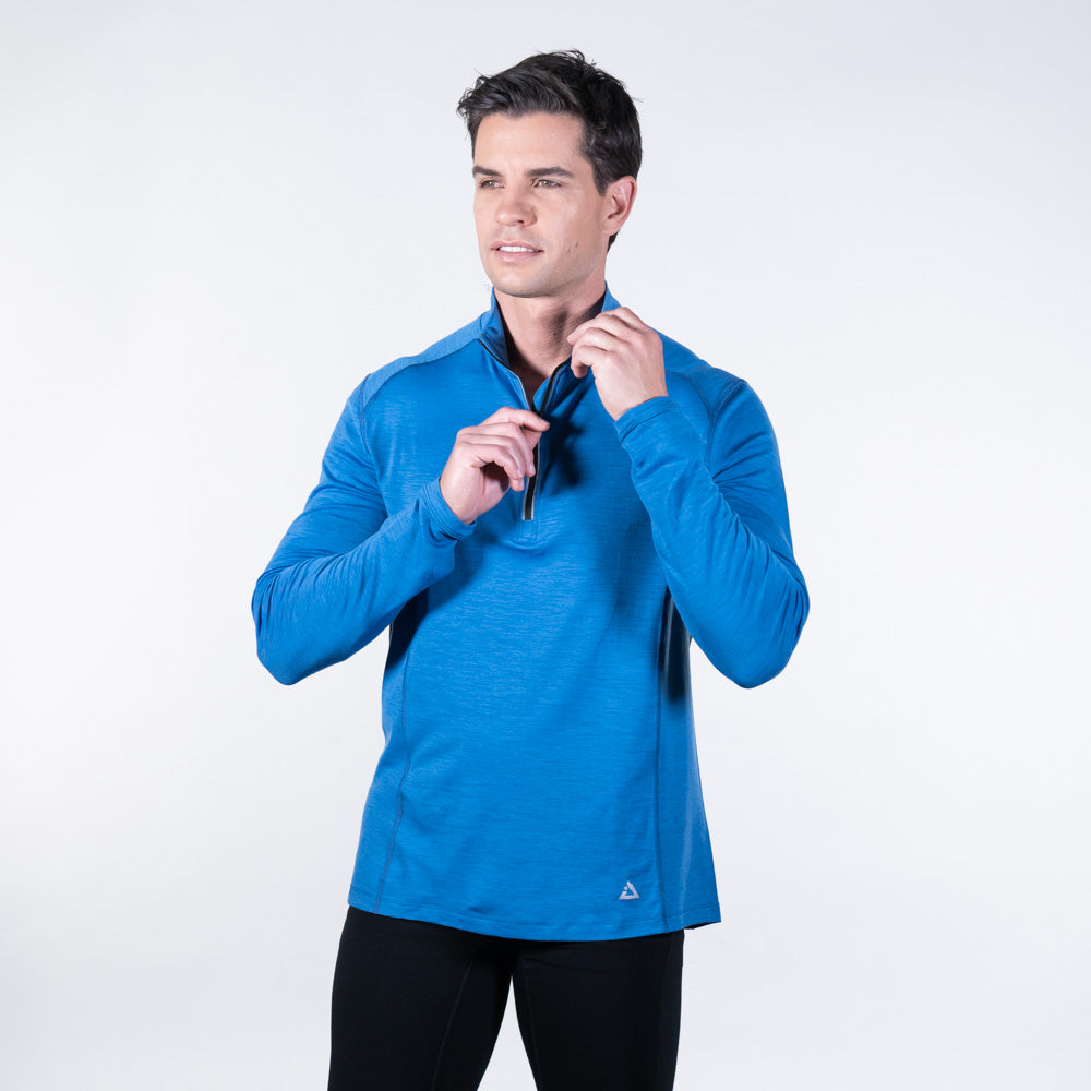 Men's Merino Wool Zip Neck Top | ioMerino Outdoor Clothing